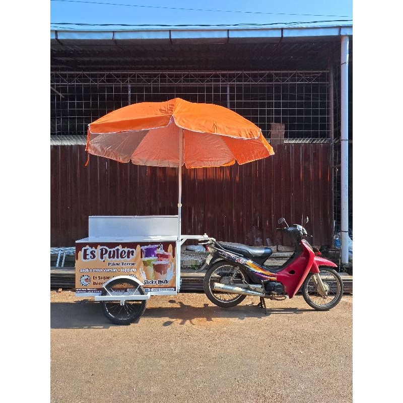 Jual gerobak keliling tarik motor | gerobak tarik motor | gerobak ...