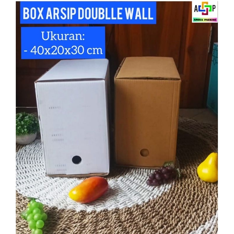 Jual Box Arsip Double wall Putih 40x20x30 Cm /Document/Kardus arsip ...