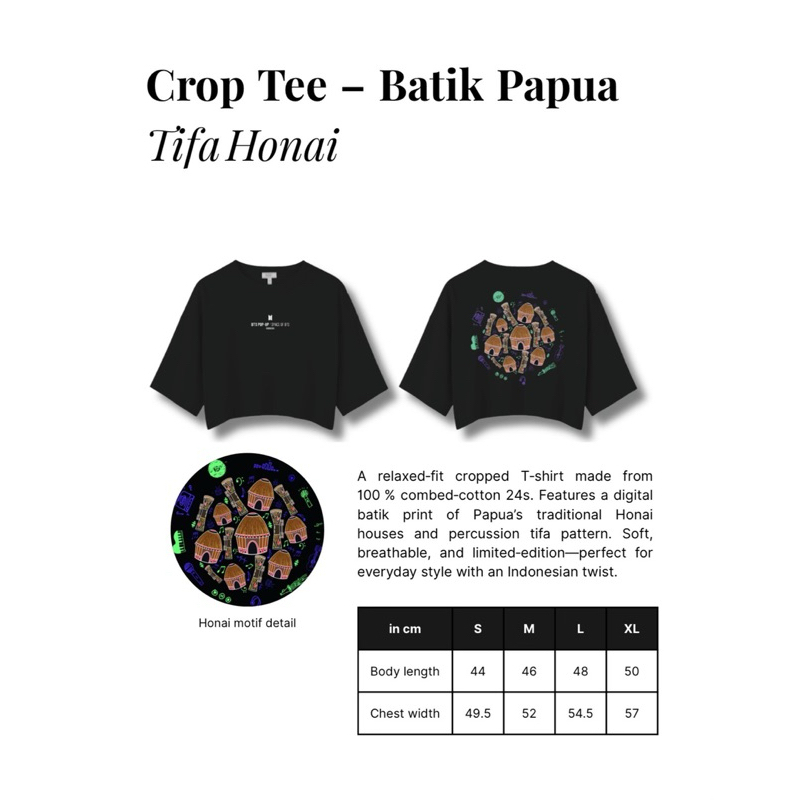 Jual BTS POP UP SPACE OF BTS INDONESIA OFFICIAL MD CROP TOP - SPC ...