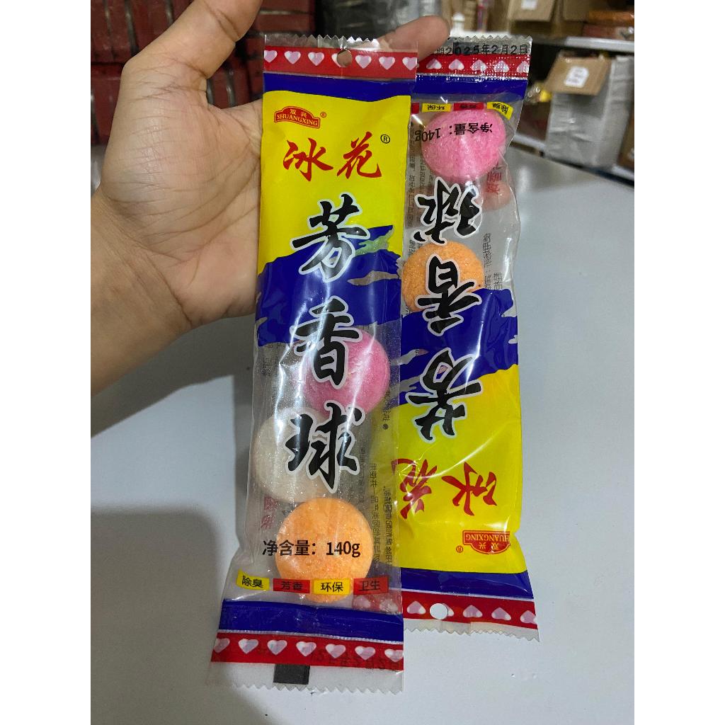 Jual BAS (ISI 5 ) Kamper Toilet Ball / Bola Penghilang Bau Pengharum ...