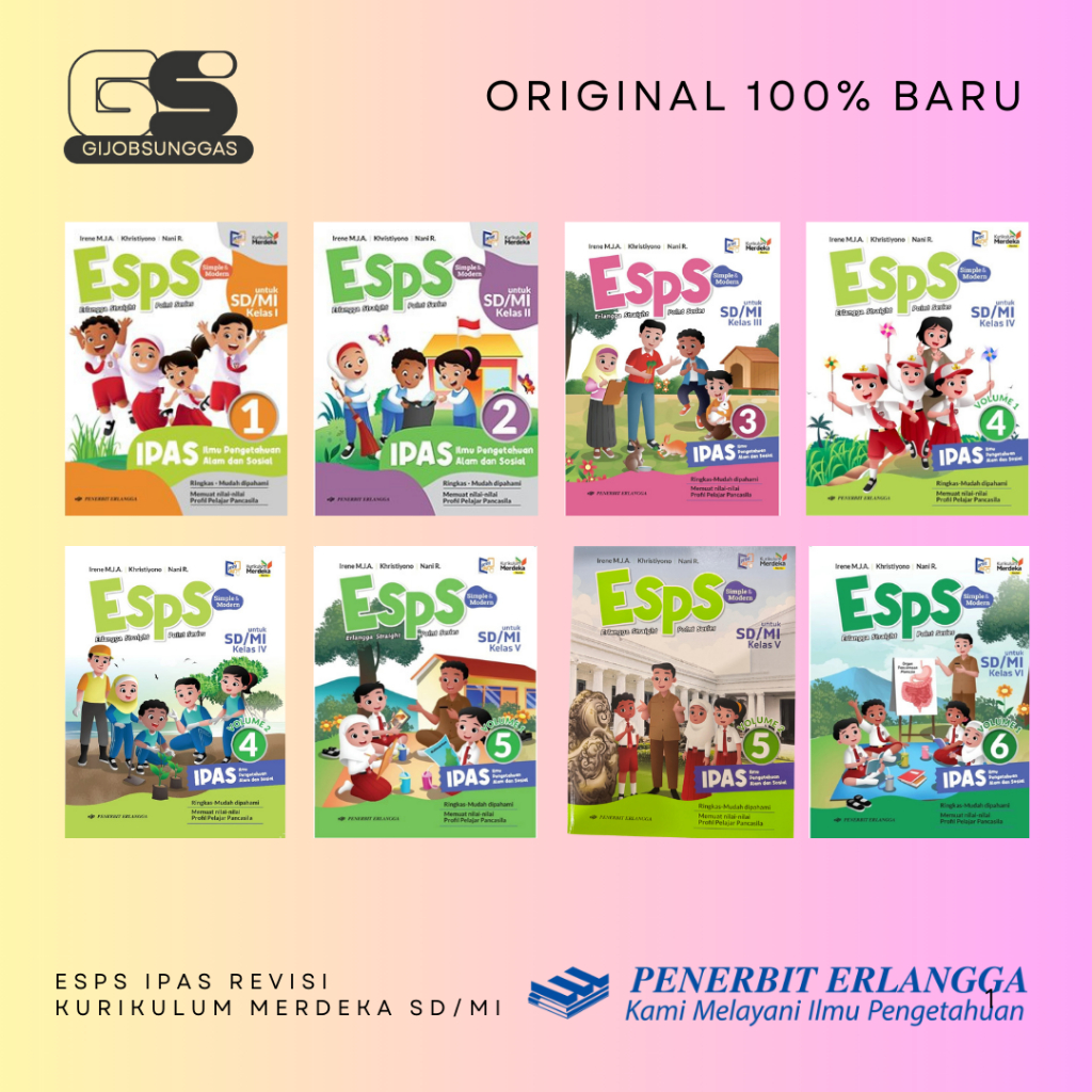 Jual ESPS IPAS (REVISI) SD/MI KELAS 1 2 3 4 5 6 Vol. 1 dan 2 KURIKULUM MERDEKA - ERLANGGA ...