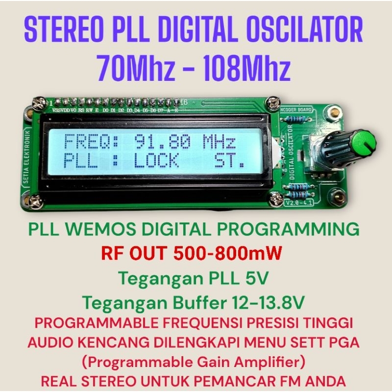 Jual DDS DIGITAL PLL PEMANCAR FM STEREO 70 108MHZ | Shopee Indonesia