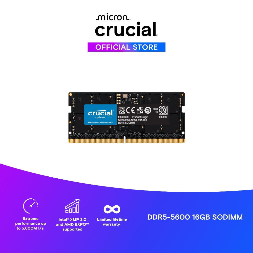 Jual Osr - Crucial SODIMM DDR5 8GB 16GB 32GB 48GB 5600Mhz CL46 Memory ...