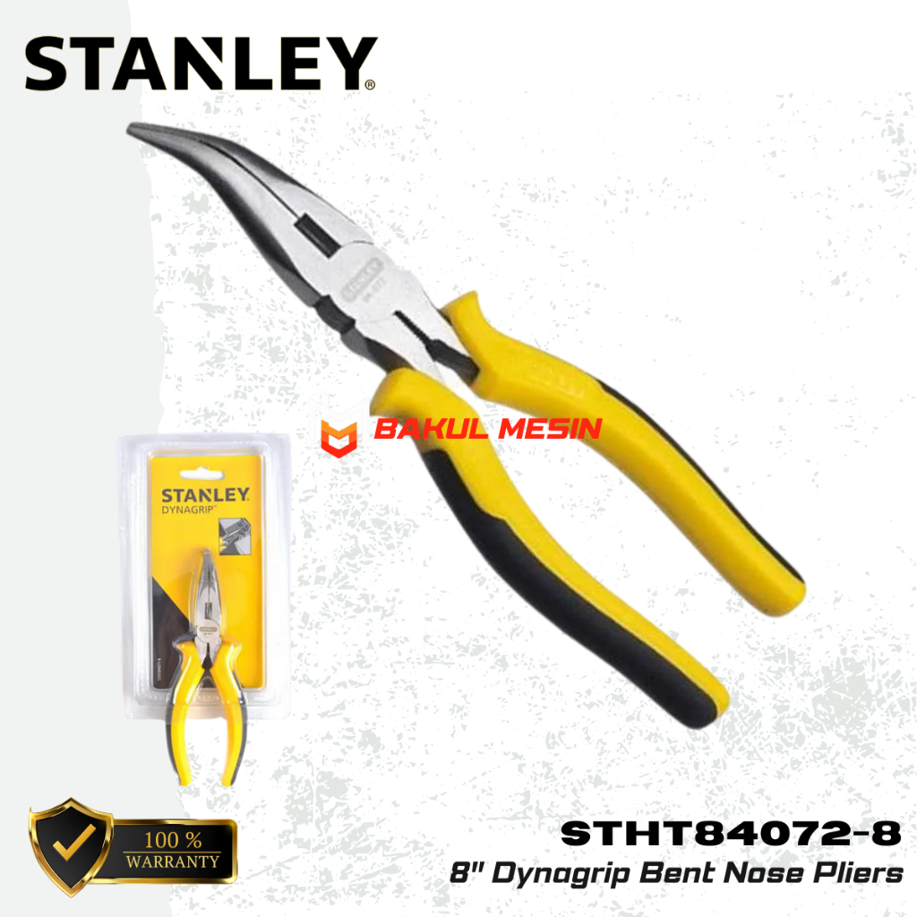 Jual Stanley STHT84072-8 Tang Lancip Bengkok Dynagrip Bent Nose Pliers ...