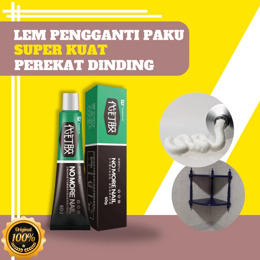 Jual Lem Pengganti Paku Super Kuat Serbaguna Perekat Kayu Dinding ...