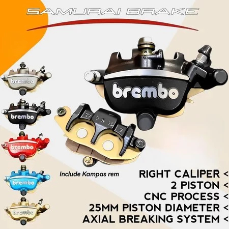 Jual Kaliper BR3MB0 Samurai Brake 2 Piston Kaliper 2p Kanan Dan Kiri Universal Untuk Semua Motor ...