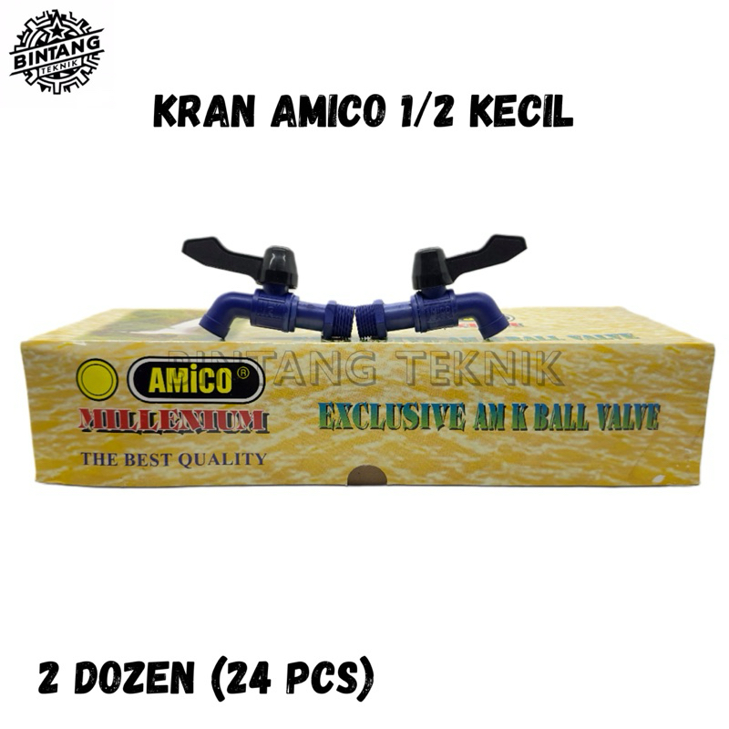 Jual KRAN AMICO 1/2 1 KOTAK ISI 24 PCS / KRAN AIR AMICO PVC 1/2 KECIL ...