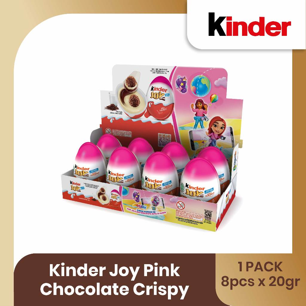 Jual Kinder Joy Pink Chocolate Crispy 20gr Isi 8pcs | Shopee Indonesia