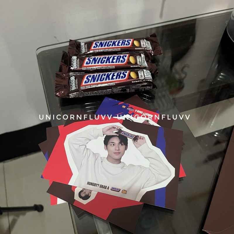 Jual Mingyu x Snickers Collaboration Mingyu Postcard Seventeen | Shopee ...