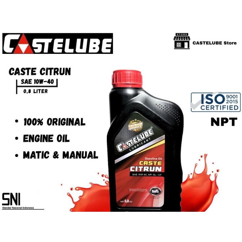 Jual CASTELUBE Citrun SAE 10w-40 800 ml | Shopee Indonesia