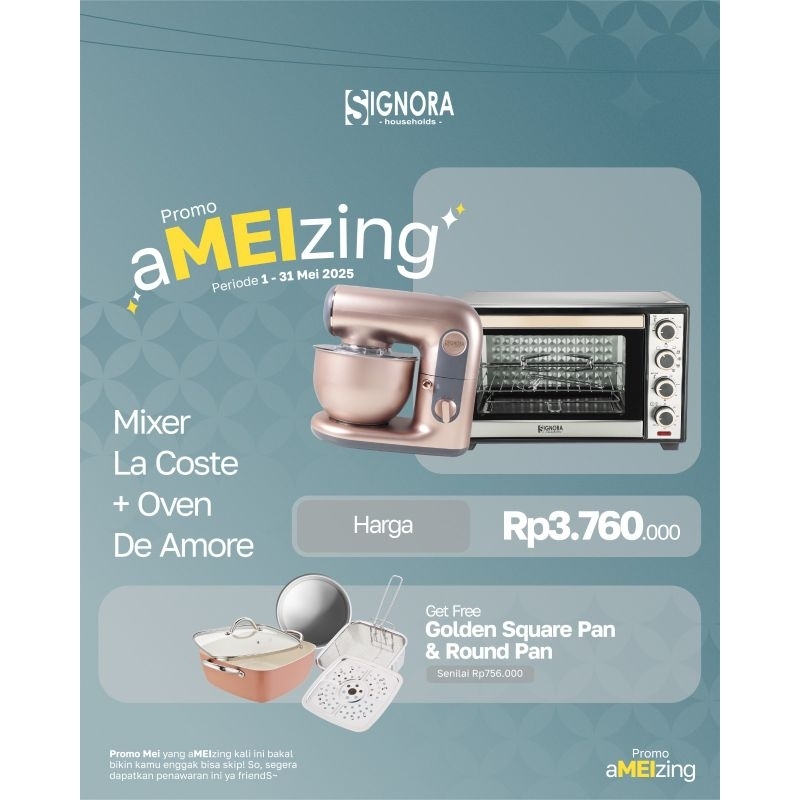 Jual Signora Promo Oven De Amore/Mixer La Coste/Hand mixer La Jore/Oven ...