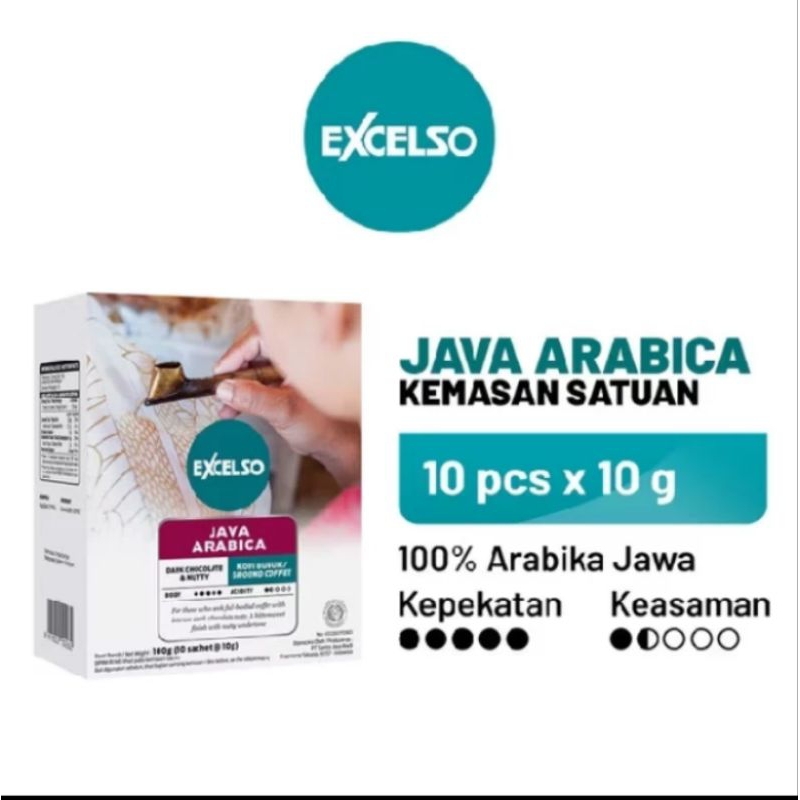 Jual EXCELSO KOPI JAVA ARABICA SACHET 10X10GR | Shopee Indonesia