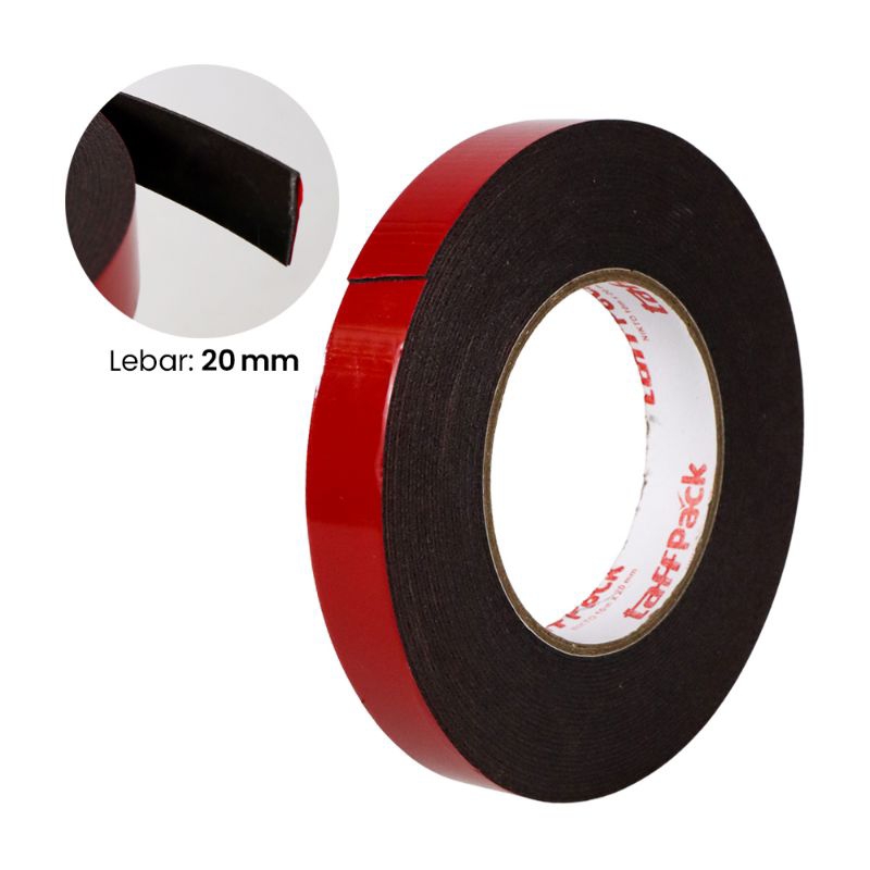 Jual Lakban Isolasi Double Tape Foam Serbaguna Panjang 10M Lebar 20mm | Shopee Indonesia
