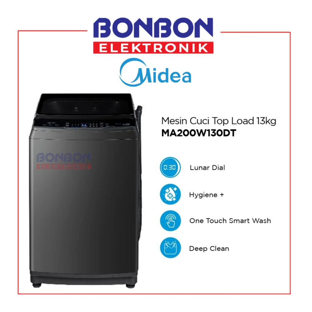 Jual Midea Mesin Cuci 1 Tabung 13 kg MA200W130DT / MA 200W 130DT / MA ...
