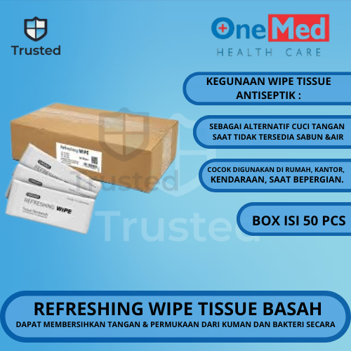 Jual Refreshing Wipe Tissue Antiseptik Tissue Wajah Steril Wipe Box Isi ...