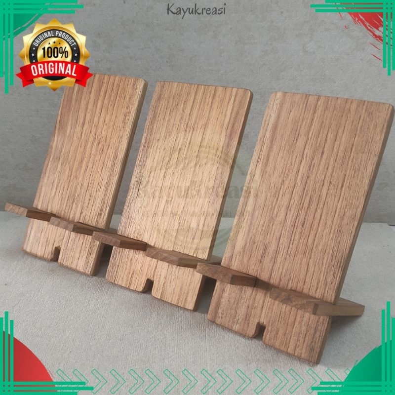 Jual Stand Hp Dari Kayu Handmade Estetik Dan Ramah Lingkungan | Shopee ...