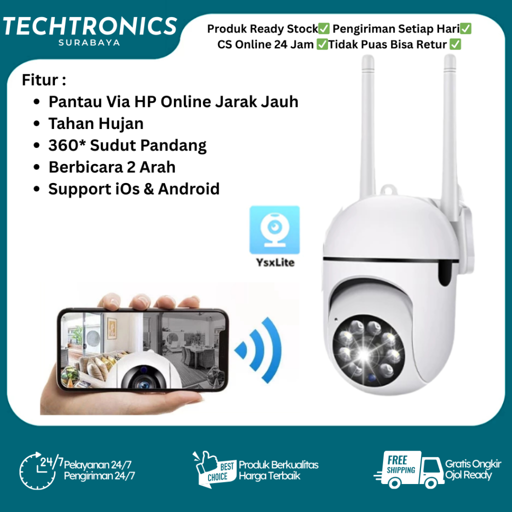 Jual CCTV YSXLITE Wifi Kamera Pantau Jarak Jauh Lewat HP Smart Camera ...