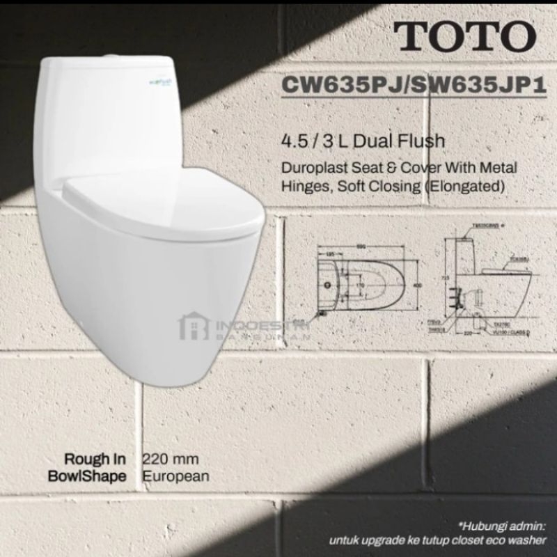 Jual kloset Duduk TOTO CW635 PJ/SW635JP1 | Shopee Indonesia