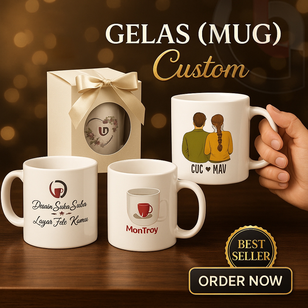 Jual Cetak Mug Gelas Promosi Custom Print Souvenir MUG | Shopee Indonesia