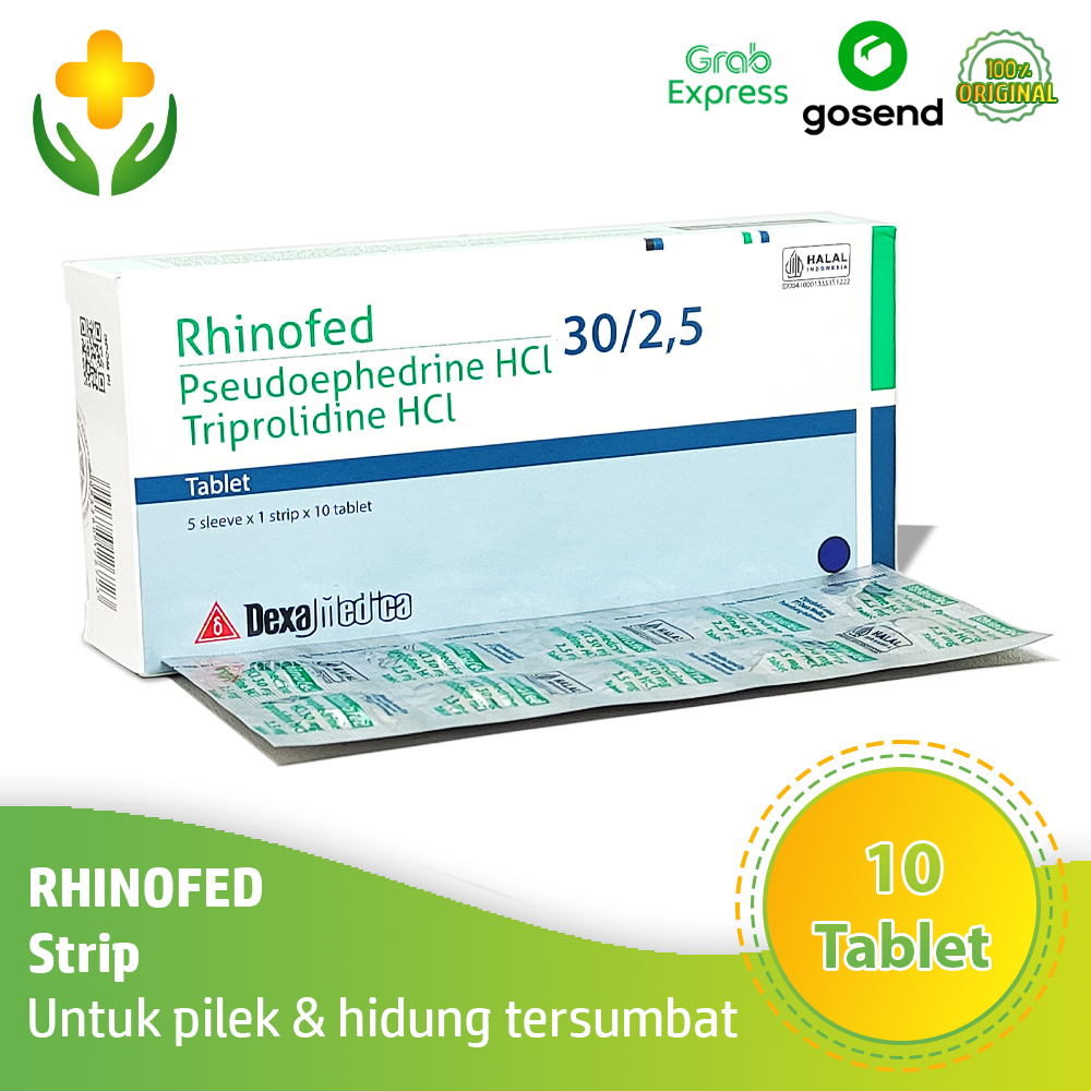 Jual Rhinofed 30 mg/2.5mg 1 Strip 10 Tablet - Obat Pilek Hidung ...