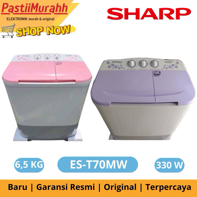 Jual MESIN CUCI SHARP ES-T70MW | MESIN CUCI SHARP 2 TABUNG 6,5KG ...