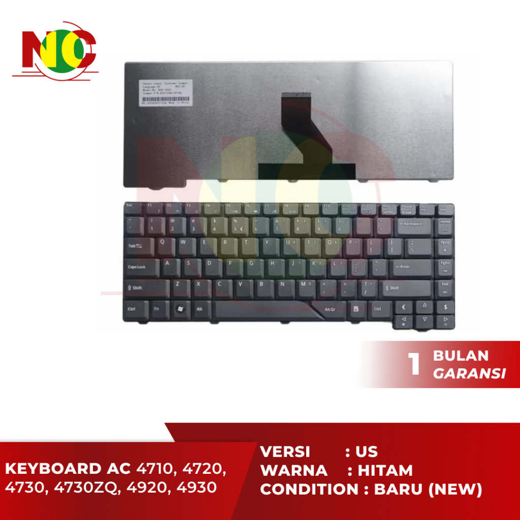Jual Keyboard Acer Aspire 4710,4720,4730,4730Z,4730ZG,4920,4930-HITAM ...