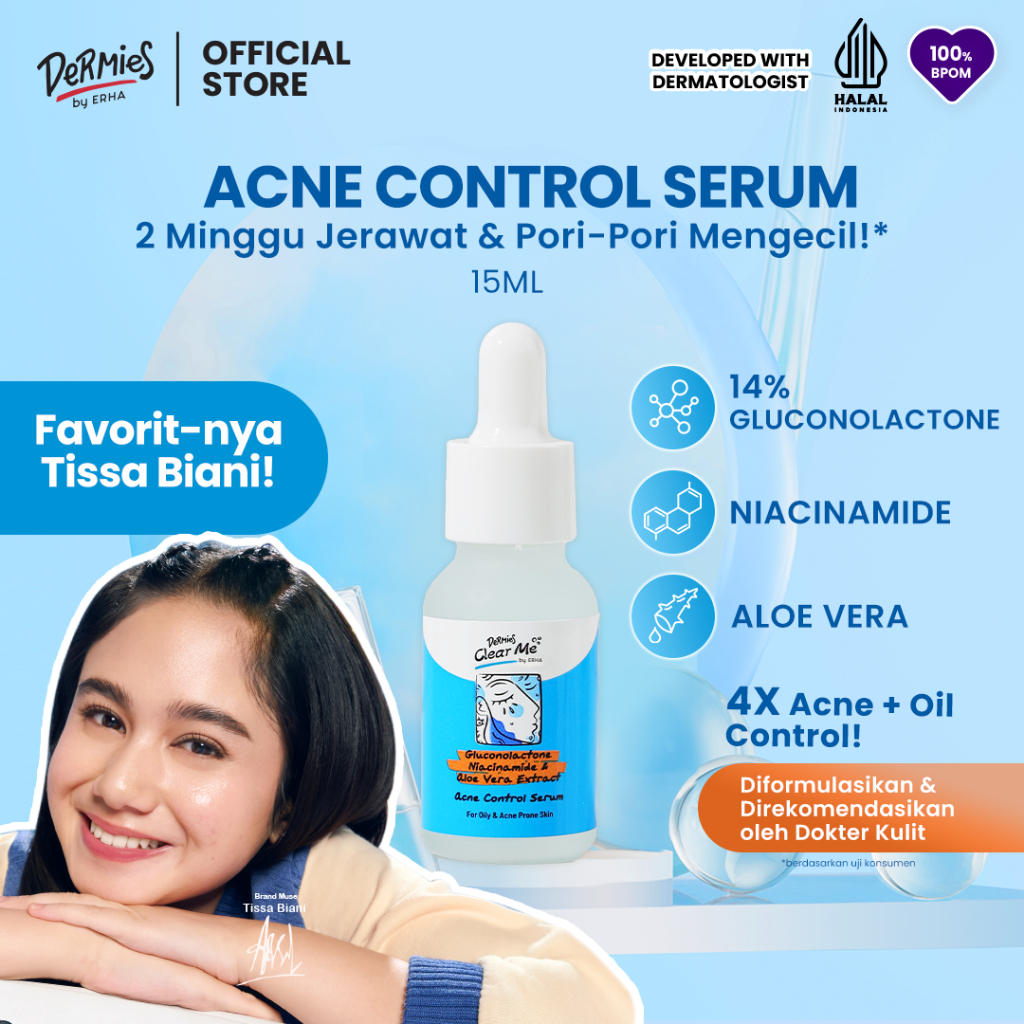 Jual DERMIES Clear Me Acne Control Serum - Serum Anti Jerawat Komedo ...