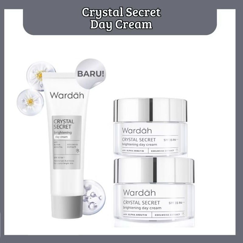 Jual Wardah Crystal Secret Brightening Day Cream SPF 35 PA+++ | 15ml ...