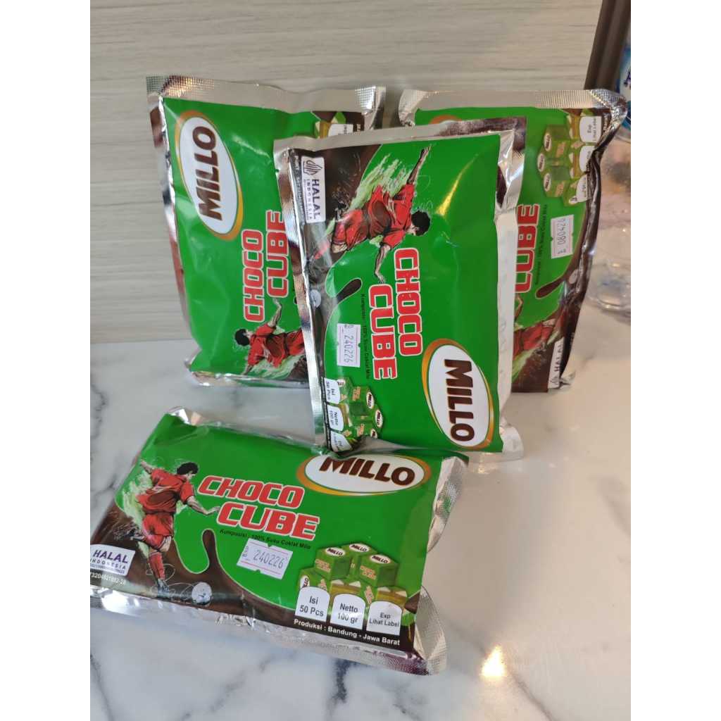 Jual MILLO CHOCO CUBE ISI 50 100 GRAM PERMEN MILO | Shopee Indonesia