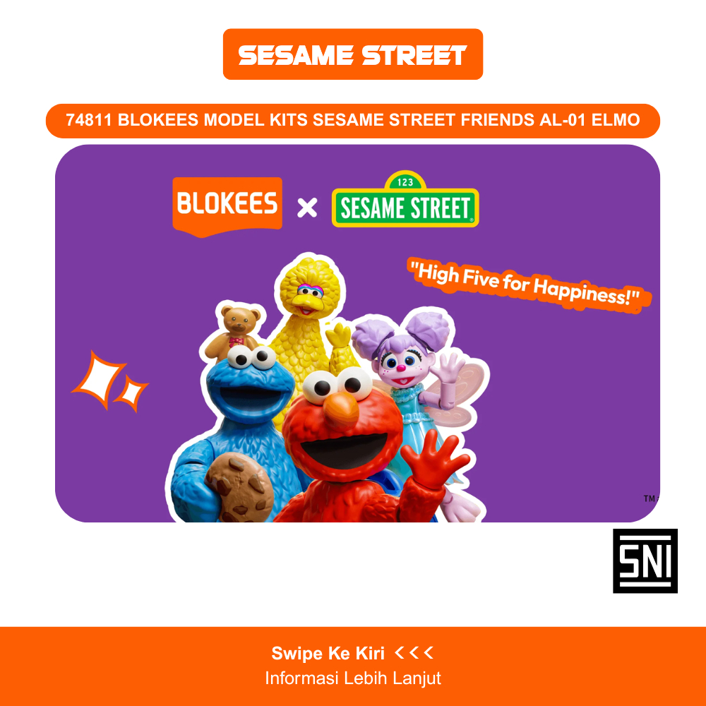 Jual BLOKEES Sesame Street Friends Elmo Cookie Monster Big Bird Abby ...