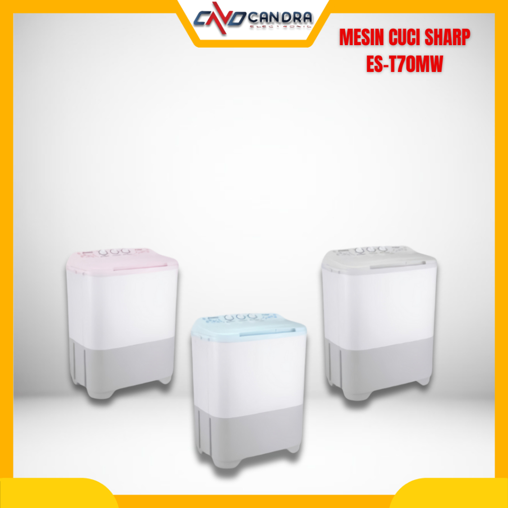 Jual Mesin Cuci 2 Tabung SHARP 6,5KG ES-T 70MW | Shopee Indonesia