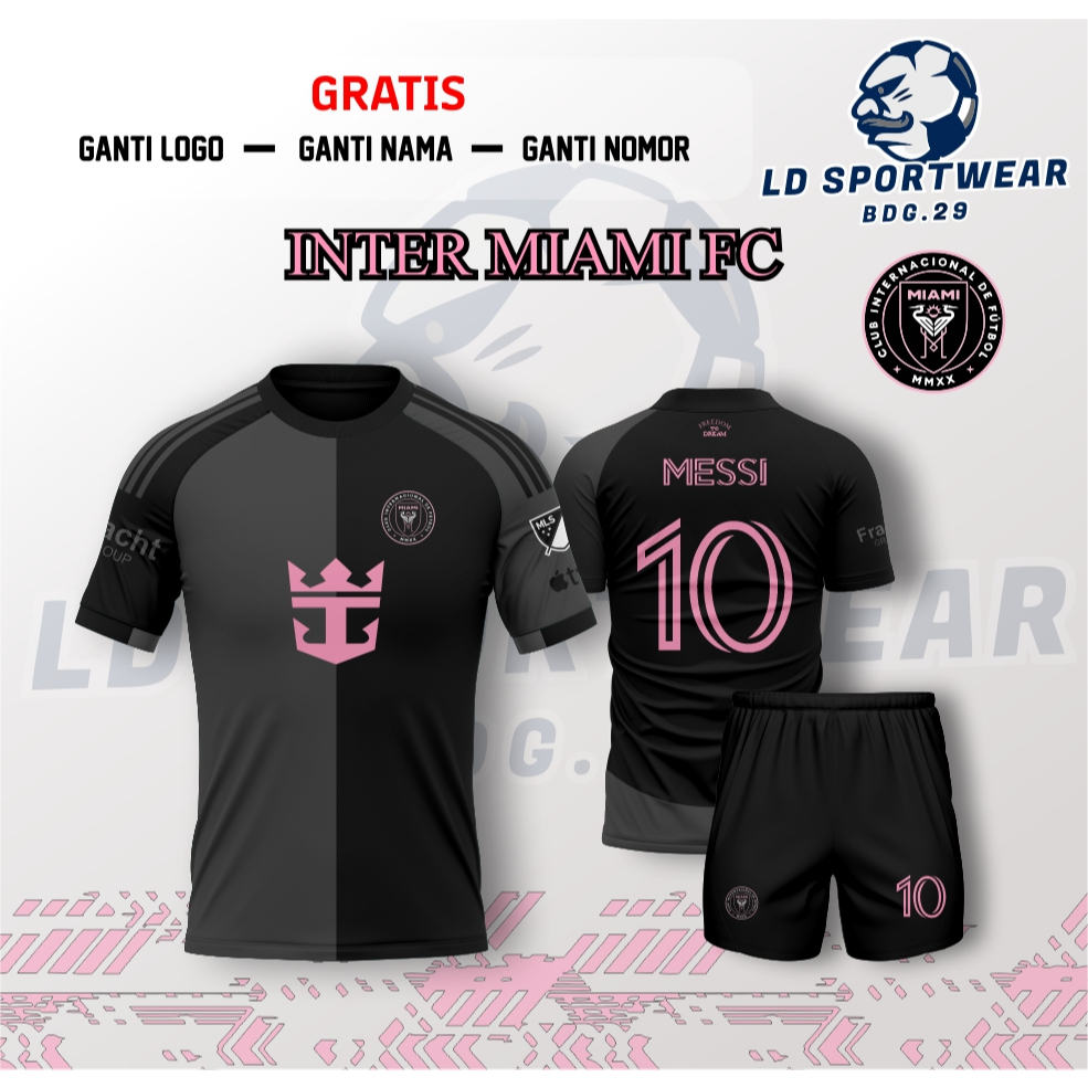 Jual Jersey Inter Miami Messi 2024 Away Full Printing Free Custom Nama dan Nomor Punggung ...