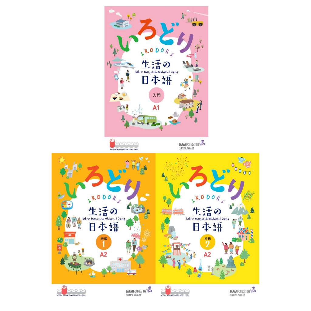 Jual Paket 3 Buku IRODORI Japan A1_1 A2_2 A2_Bahasa Jepang untuk Kehidupan di Jepang Terjemahan ...
