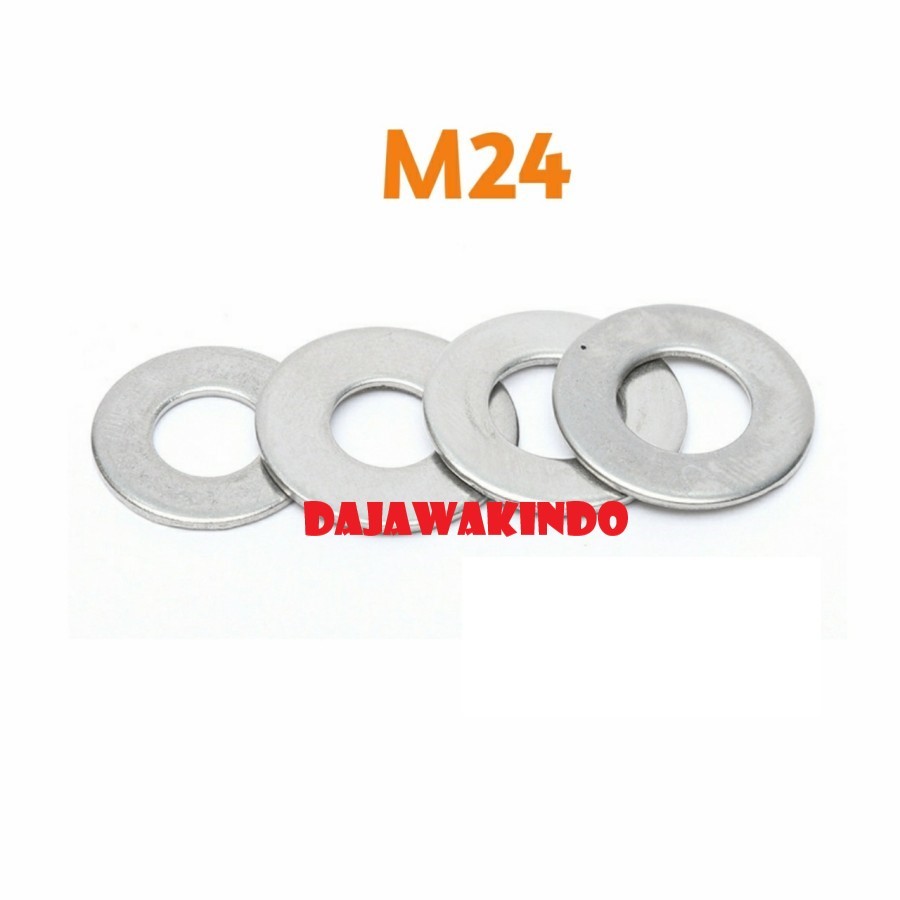 Jual Ring Plat Besi Putih M24 : Washer Plated Galvanis | Shopee Indonesia