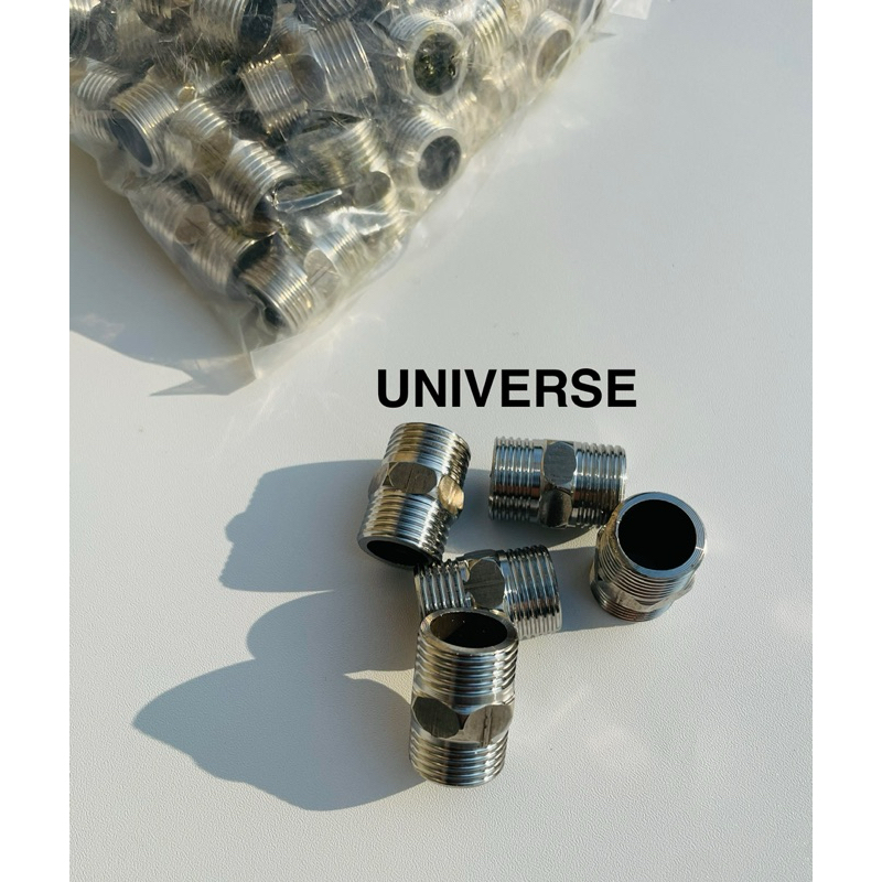 Jual Grosir (12 pcs) Double Nepel Drat Luar 1/2” inch stainless Double Nipel besi SS | Shopee ...