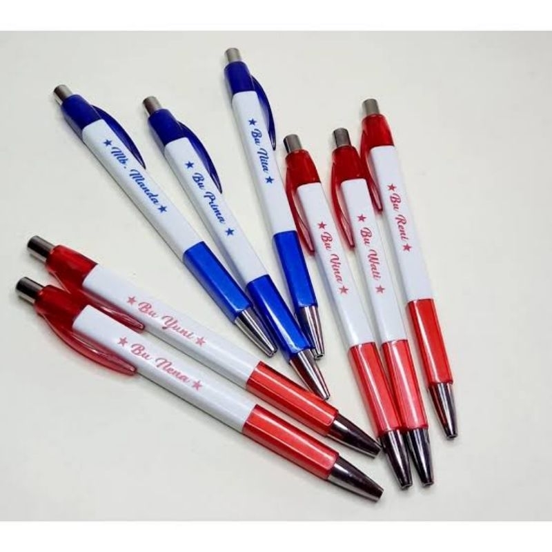 Jual pulpen/bolpoin/balpoin/pulpenpromosi/pulpen costum+sablon | Shopee ...