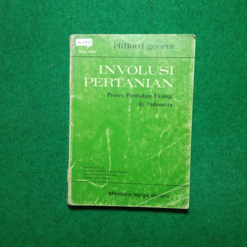 Jual ORIGINAL Buku Involusi Pertanian: Proses Perubahan Ekologi di ...