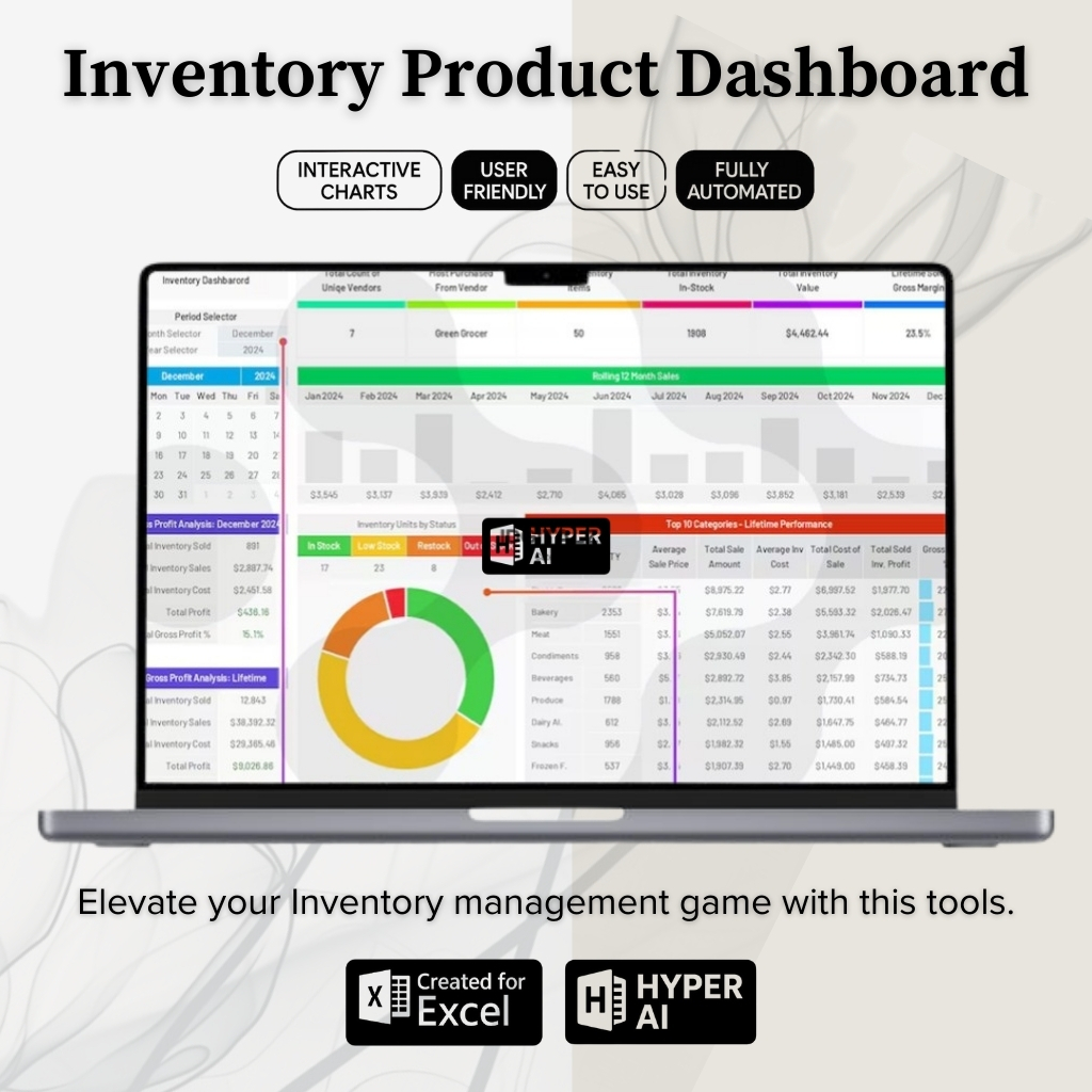 Jual Inventory Tracker Excel & Google Sheets - Cek Stok, Penjualan ...