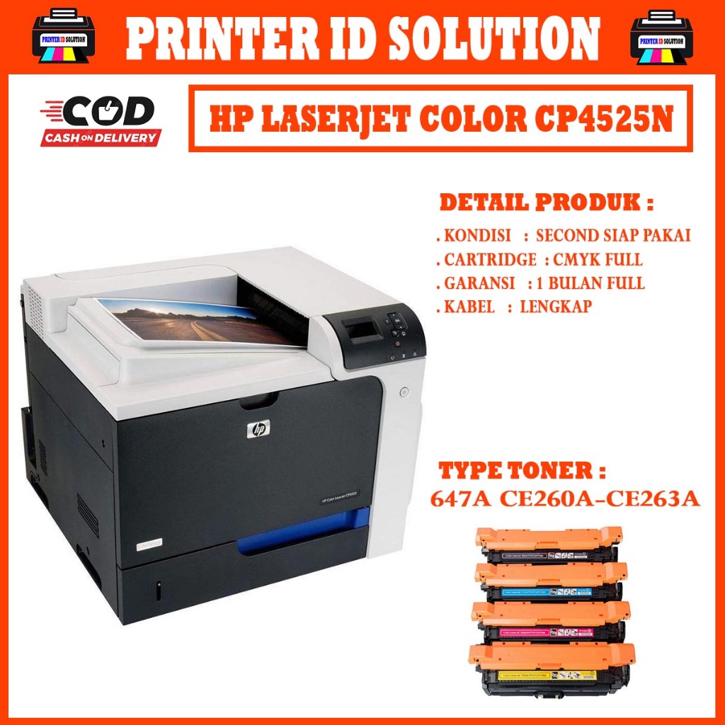 Jual PRINTER HP COLOR LASERJET CP4525 N CP4525N MULUS | Shopee Indonesia