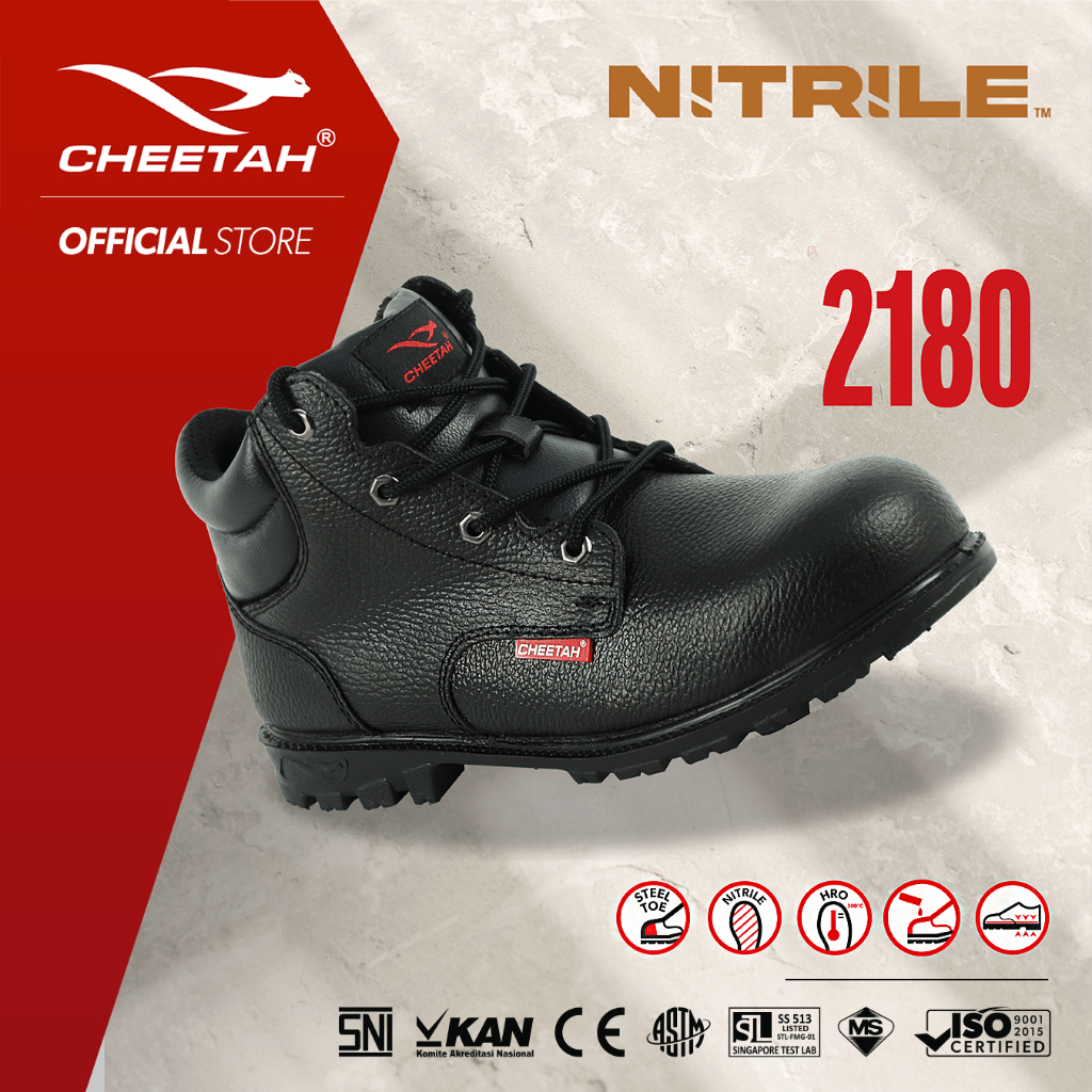 Jual "BONUS KAOS KAKI" Sepatu Safety CHEETAH 2180H Safety Shoes S1 SRC ...