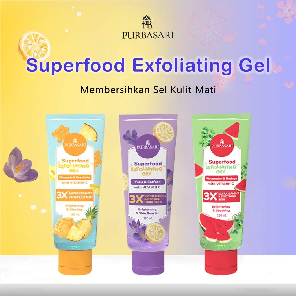 Jual Purbasari Superfood Exfoliating Gel 180ML - Peel Badan Lulur ...