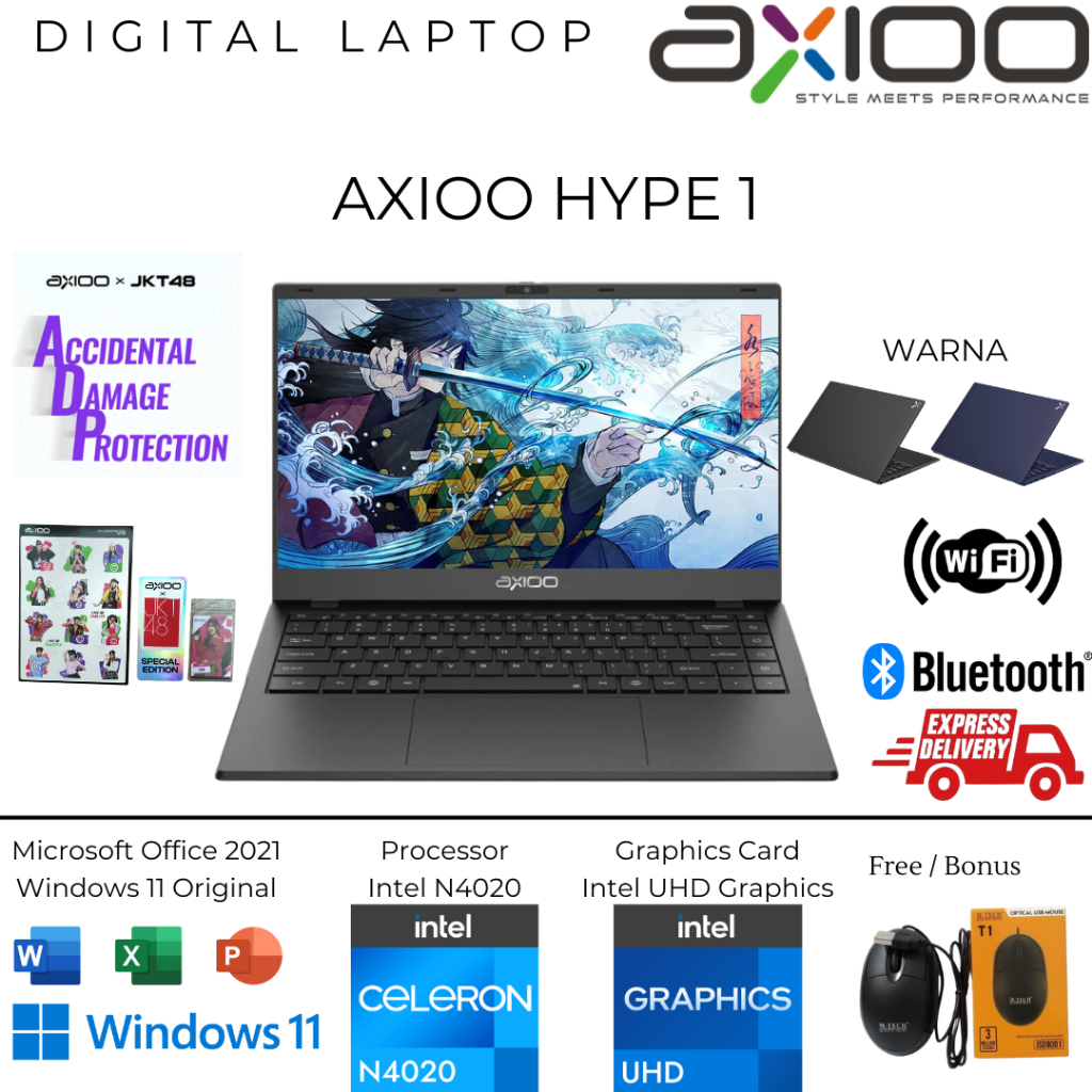 Jual Laptop Axioo MyBook Hype 1 Intel Celeron N4020 RAM 8GB 640GB SSD ...