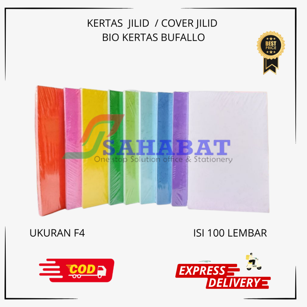 Jual BIO KERTAS BUFALO / KERTAS JILID / COVER JILID SATU PAK ISI 100 ...