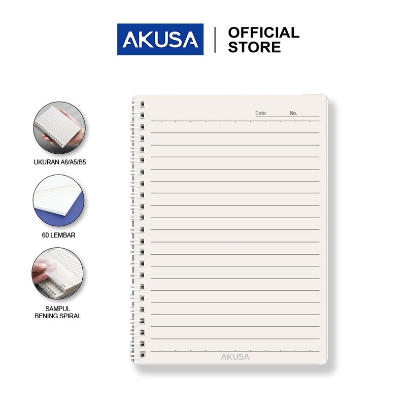 Jual AKUSA Spiral Book B5 Notebook Catatan Jurnal Buku Tulis Pelajar ...