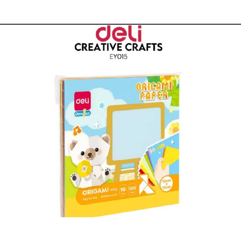 Jual Deli Genius Paper Craft / Origami Kertas Lipat 2 Sisi 15 cm x 15cm ...