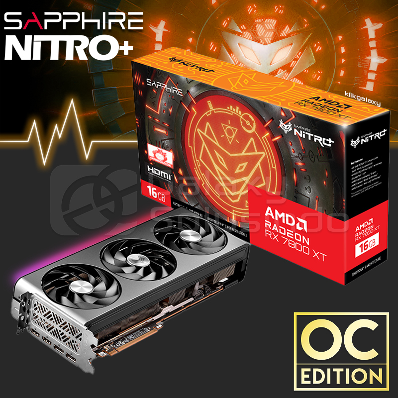 Jual SAPPHIRE NITRO+ Radeon RX 7800 XT 16GB OC GDDR6 RDNA 3 - VGA ...