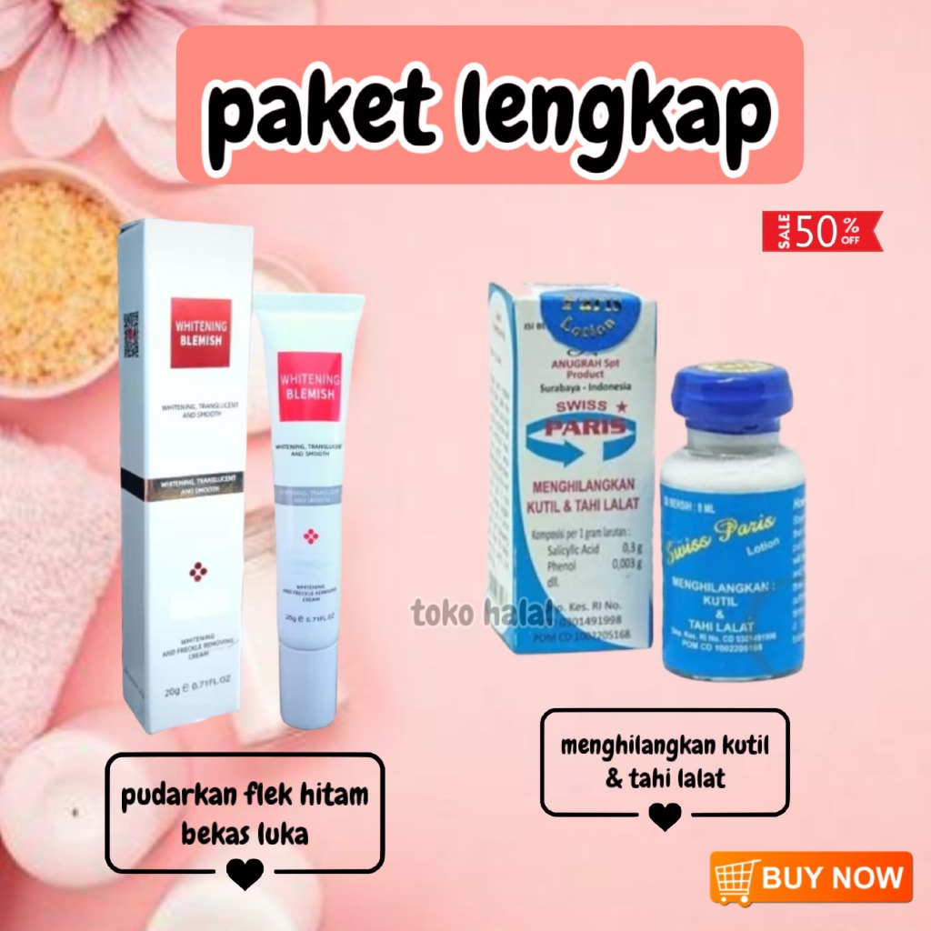 Jual PAKET KUMPLIT SWISS PARIS+CREAM PEMUDAR BEKAS LUKA FLEK HITAM ...