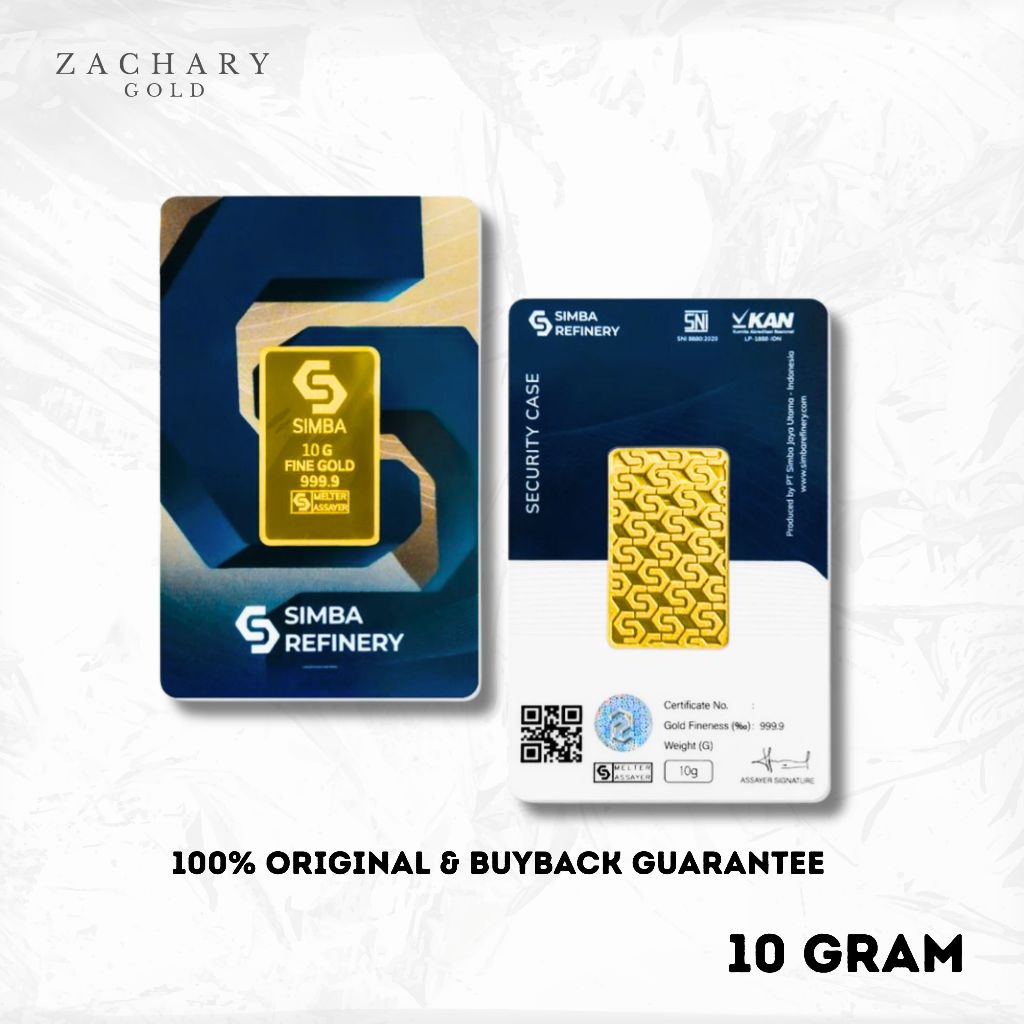 Jual SIMBA Logam Mulia Emas 10 Gram Classic - LM Batangan Sertifikat ...