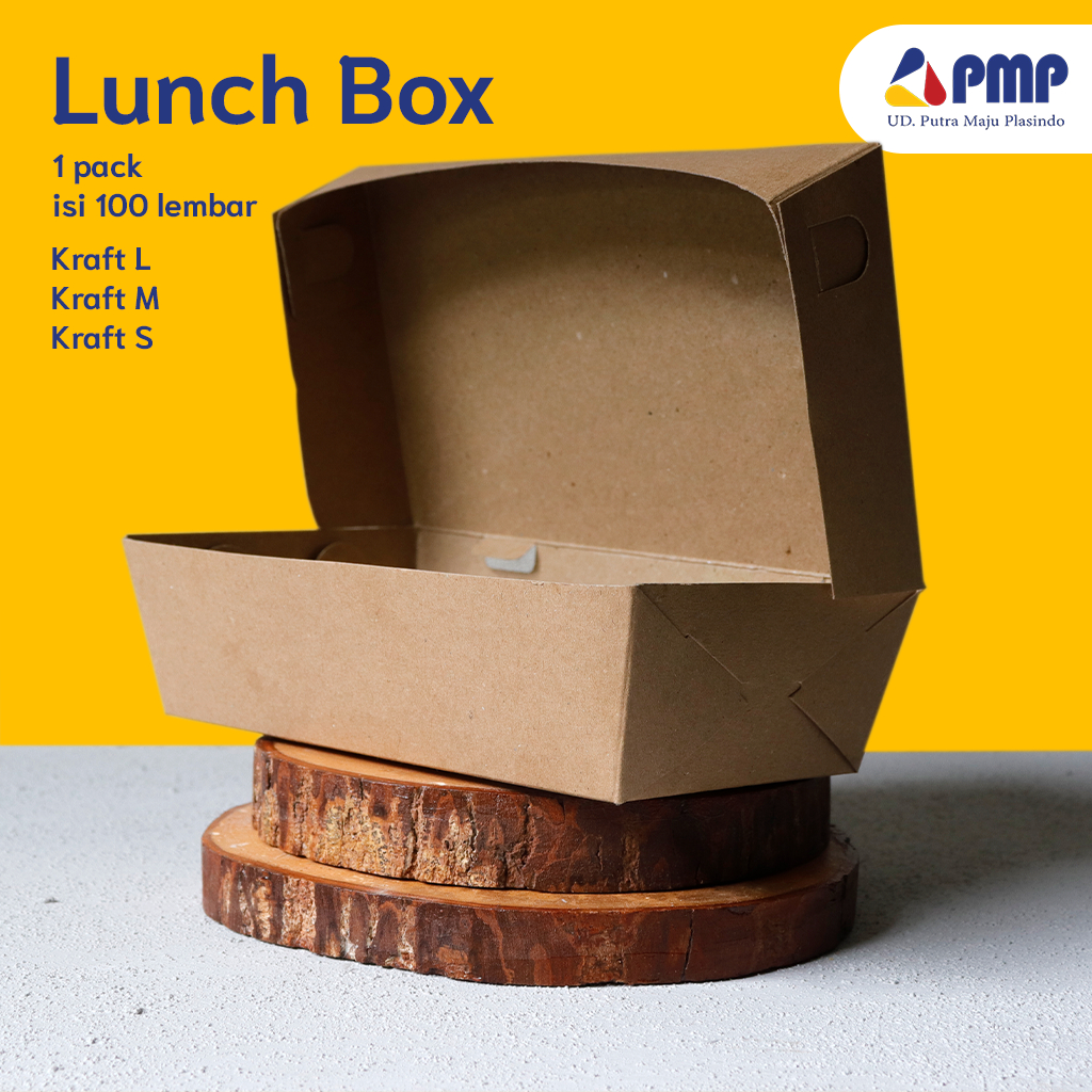 Jual Lunch Box Paper Kraft ukuran S/M/L Tebal 290 gsm - ISI 100 PCS ...