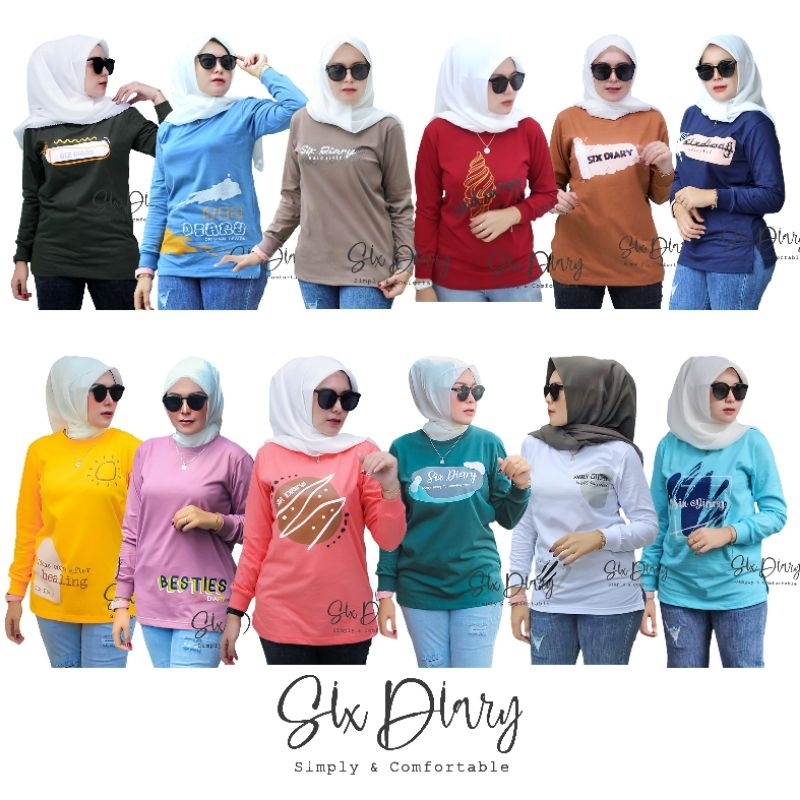 Jual Six Diary Official / Baju Wanita / M -XXL Atasan Wanita Terbaru ...